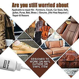 LIUZHIPENG Leather Repair Filler Gel Advanced Leather Repair Cream Color Restore Paste Scratch Hole Rip Filler for Furniture, Sofa, Car Seats, Jacket, Shoes