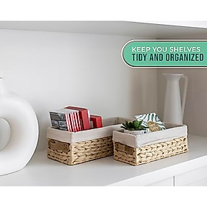 Comfify Boho Decorative Rope Baskets, Set of 3, Brown, Round, 10"Dia