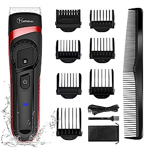 HATTEKER Hair Clippers for Men Cordless Hair Trimmer Professional Men's Beard Trimmer Waterproof Hair Cutting Kit with Fine Adjustment Wet/Dry