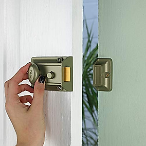 Yale P-77-ENB-PB-60 - Traditional Nightlatch - 60mm - Electro Nickel Brass Finish - Standard Security