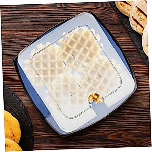 COLLBATH 4pcs Pan Lid 1/6 Size Food Container Lids Plastic Clear Food Pan Lids Handled Food Pan Lid Transparent