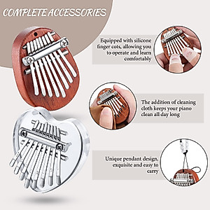 Yeshone 2 Sets Mini Kalimba 8 Key Thumb Piano Christmas Gift Sets for Kids Adults Beginners, Mini Finger Thumb Piano Finger Harp Adults Beginners Small Handheld Instrument