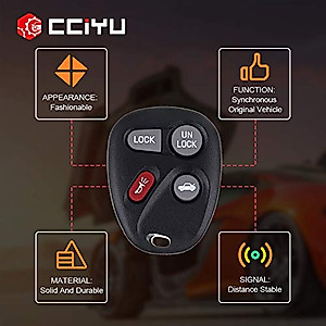 cciyu Remote Replacement Key Fob Clicker Control Keyless Entry Replacement for for C hevy S10 Blazer 1500 1500HD 2500 2500HD 3500 Suburban 1500 2500 ABO1502T