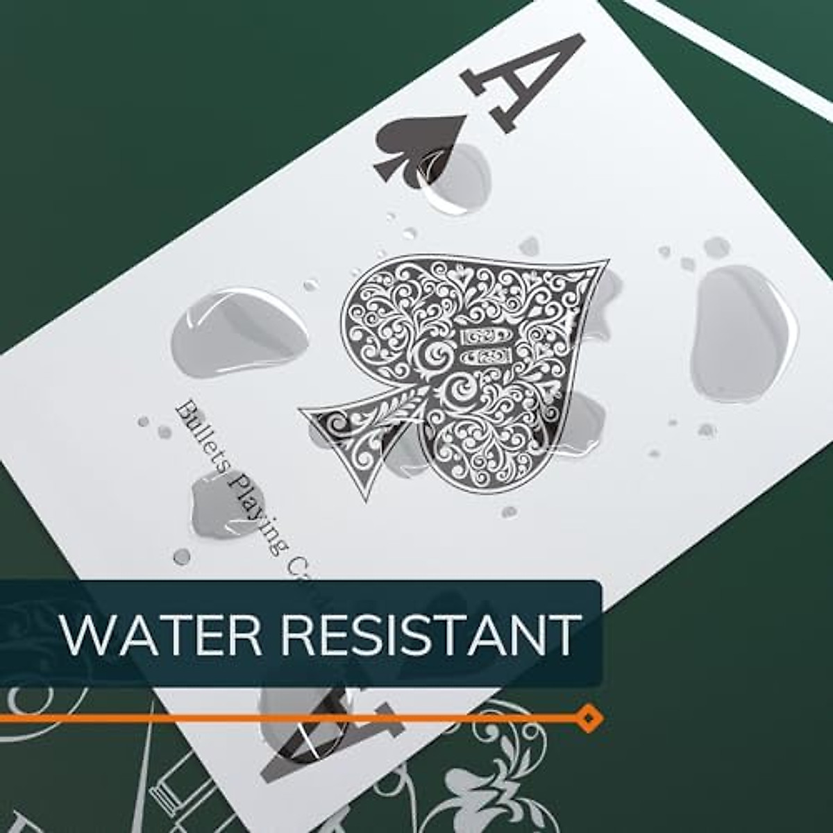 Bullets Playing Cards – Two Decks of Poker Cards – Waterproof Plastic – Easy to Read & Great Feel - Jumbo Index & Four Pips – Including Cut-Card – Professional Playing Cards for Texas Holdem Poker