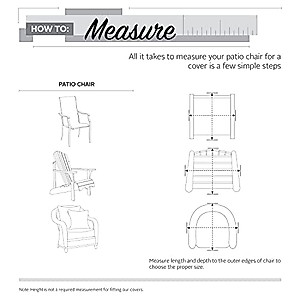 Classic Accessories Veranda Water-Resistant 25.5 Inch High Back Patio Chair Cover, Pebble, Outdoor Chair Covers, 78932