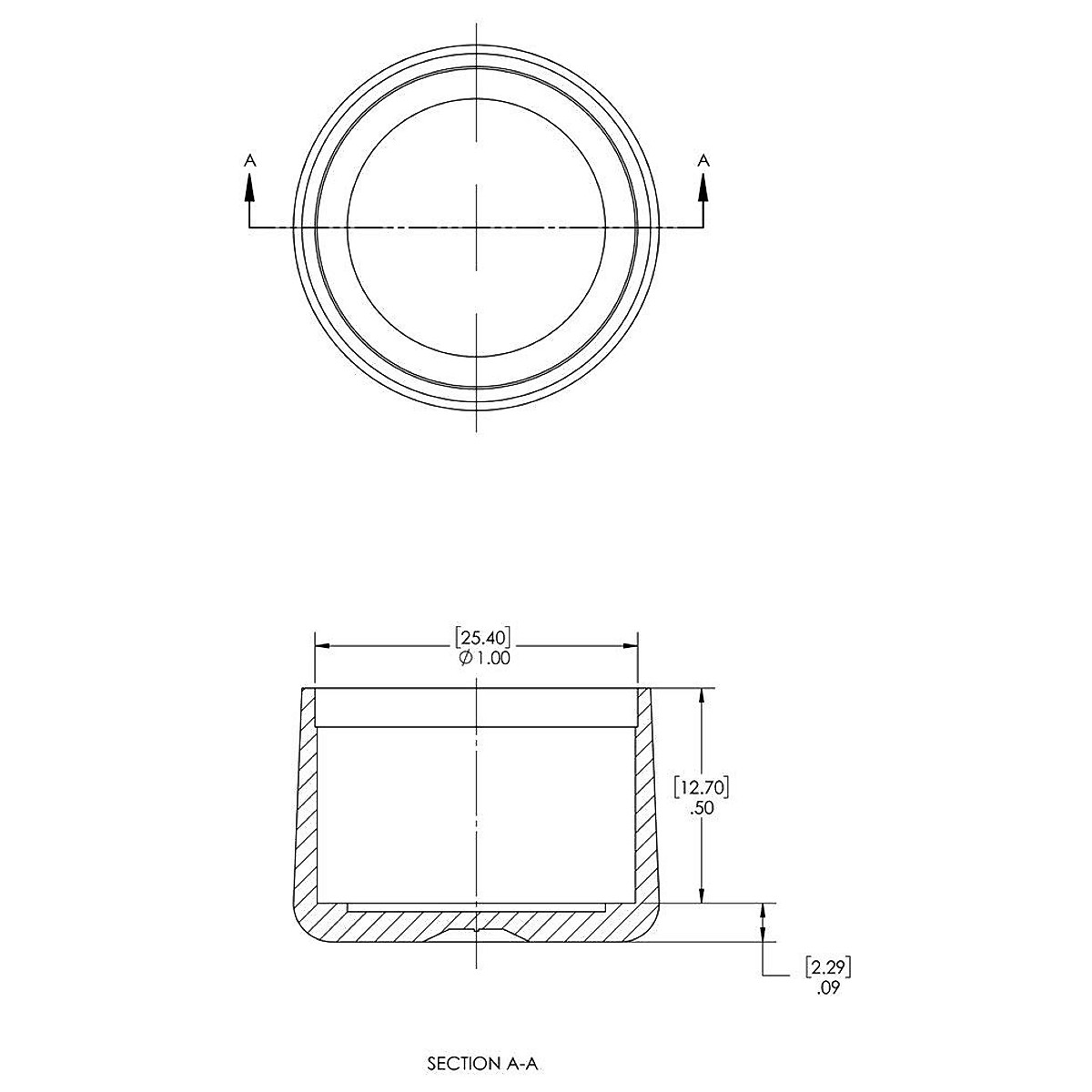SBDs FCR-16 Caplugs (Pack of 10) LDPE Finishing Caps for Round Tubing 1.0” (1”) OD, 50” Depth - Heavy Wall for Furniture, Lawn, Appliances, Fitness Equipment n Thread Protection Made in USA