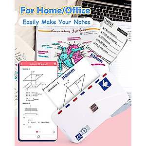 Phomemo Portable Thermal Printer M04AS 4 Inch Mini Sticker Printer Bluetooth Mobile Photo Printer, Support 15/53/80/110mm Printing Width, 300dpi, Suitable for Photos, Notes, Memo, Chritstmas Gift