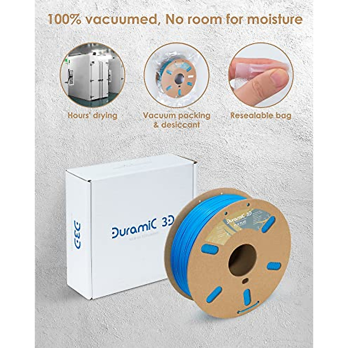 PLA Plus Black and Electric Blue Bundle, 3D Printing Filament Professional Tough PLA Plus 1.75mm Dimensional Accuracy +/- 0.05 mm, 1kg/Spool