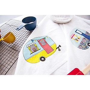 LLdecor RV Kitchen Towels - Set of 2, Urban Hippy Design