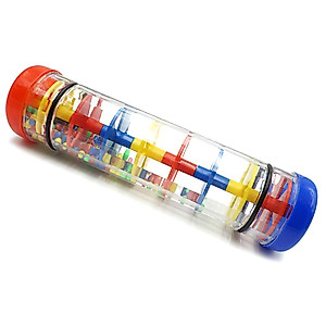 Here Fashion 8'' Mini Rainmaker Toy for Babies Rainfall Rattle Tube Rain Stick Shaker Music Sensory Auditory Instrument Toy