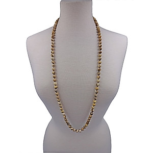 MGR MY GEMS ROCK! 36 Inch 8MM Matte Finish Semi-precious Genuine Picture Jasper Long Endless Infinity Beaded Strand Necklace.