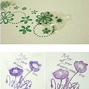 Lsushine Craft Ink Pad Stamps Partner Diy Color,15 Color Craft Ink Pad for Stamps, Paper, Wood Fabric (pack of 15)