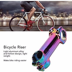 ZECHAO Bike Handlebar Stem,31.8mm Colorful Bike Handlebar Riser, Adjustable Plus Or Minus 7/17 Degree CNC Mountain Road Bike Stem for BMX Mountain Bike Stem (Color : 7 Degrees, Size : 100mm)