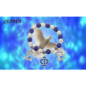 CENWA ZPB Dove Bracelet 1920 Greek Sorority Jewelry Gift for Finer Women(ZPB beads- Br)