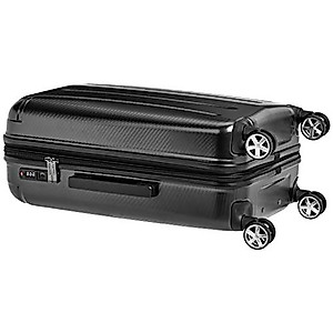 Amazon Basics Oxford Expandable Spinner Luggage Suitcase with TSA Lock - 30.1 Inch, Black