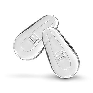 YR 15mm Soft Silicone Air Chamber Eyeglass Nose Pads, Eyeglass Repair Kit, Glasses Screws And Micro Screwdriver, 5 Pairs Of Screw-in 15mm Air Bag Glasses Nose Pad Set