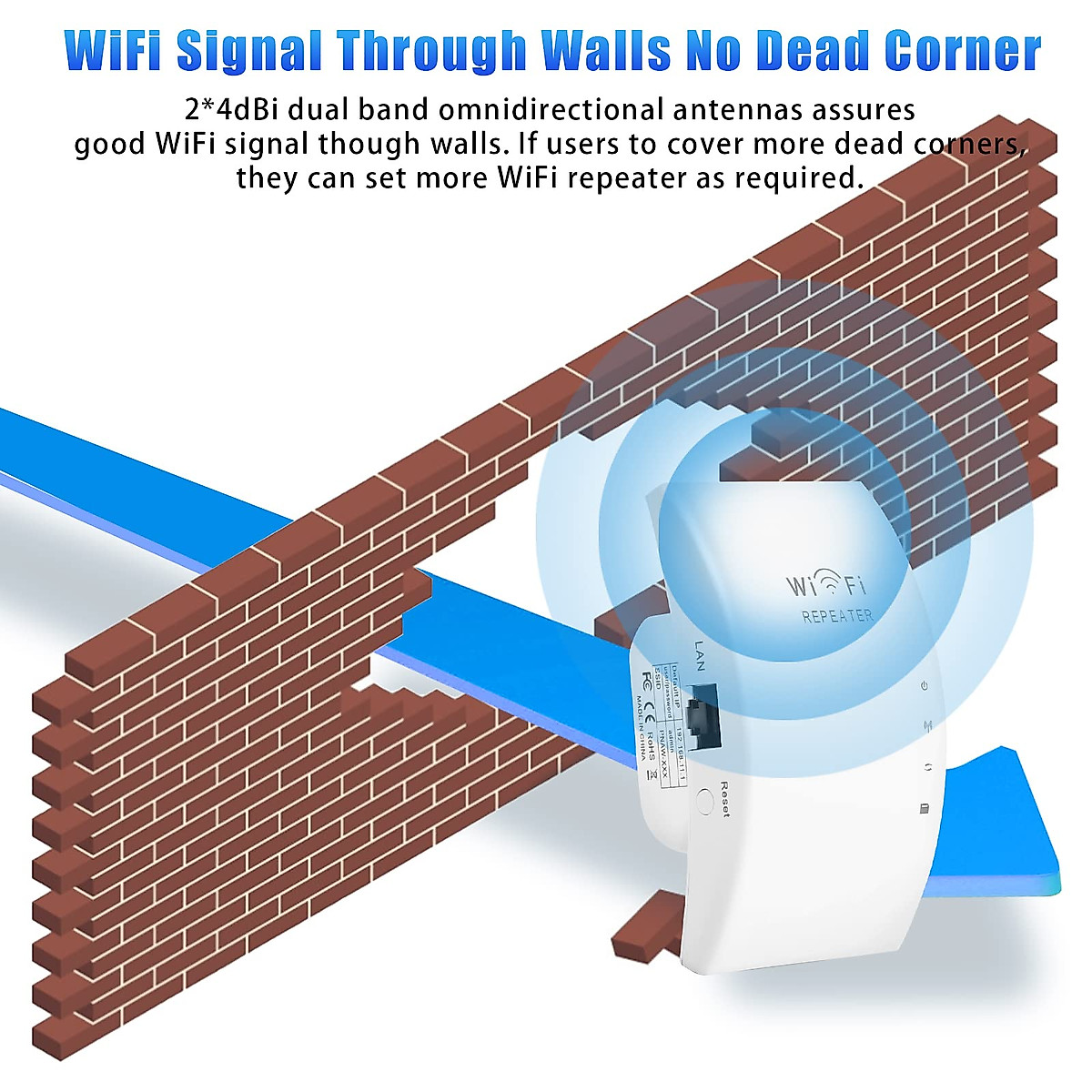 WiFi Range Extender WiFi Repeater 300Mbps Wireless 2.4 GHz WLAN WiFi Network Mini WiFi Router Expander 802.11N/B/G Signal Booster Amplifier