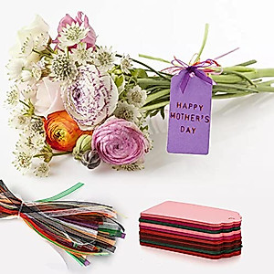 Nicunom 400 Pcs Colorful Gift Tags, 20 Colors Paper Tags with String, Blank Tags Hang Tags Treats Tags Price Tags Labels School Crafts Tags, Party Favor Tags for Wedding Christmas Birthday Holiday