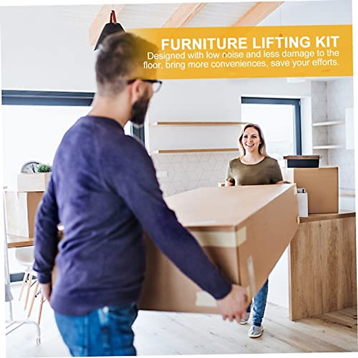 VILLCASE 1 Set Mover Moving Pulleys Home Moving Device Household Moving Tools Bed Moving Shifter Multipurpose Tool Furniture Moving Device Multitools Bracket Rubber Wheel Dolly