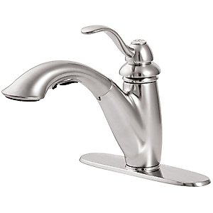 Pfister LG5327SS Marielle 1-Handle Pull-Out Kitchen Faucet in Stainless Steel, Water-Efficient Model