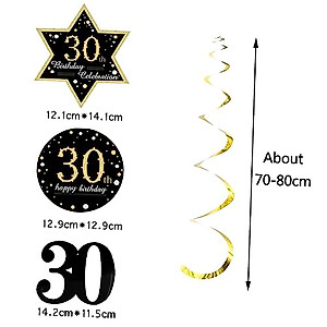 NOLITOY Set Birthday Party Supplies Decorate Birthday Ceiling Decoration Number Charm Decorations Pendant Latte Art 30th Birthday Ceiling Decorations Props 30th Birthday Accessories