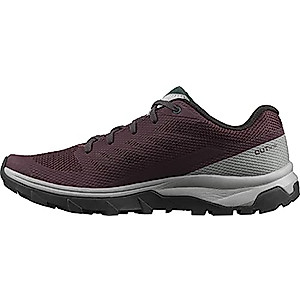 Salomon Outline Hiking Shoes for Women, Wine Tasting/Quarry/Green Gables, 6