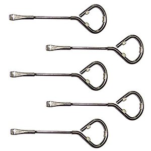 5 Pack Church Key Bottle Opener, Bottle Opening Tool, Church Key Can Opener, Hand-Held Steel Church Key Pack of 5