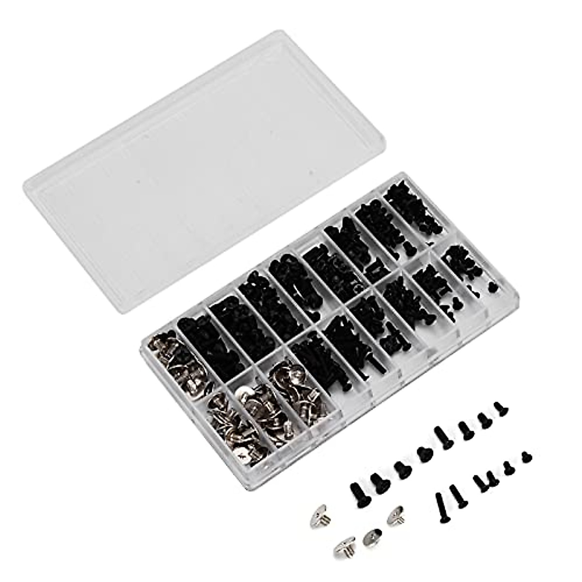 Computer Screws Kit Alloy Steel Micro Cross Screw Assortment Set M2 M2.5 M3 Fasteners,360Pcs