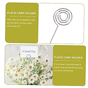 Kisangel 30pcs Prom Wedding Holder Name Ring Card Clips Bouquet Paper Holders Topper Photo Office Birthday Silver Clamp Decorative Picture Table Note Number Decor Accessories Pick Cake