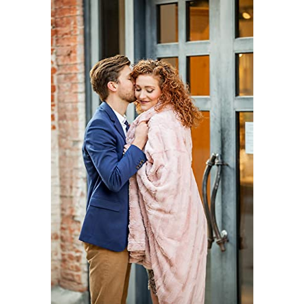 Minky Couture Premium Solid Color Blanket - Soft, Warm, Cozy, Comfortable, (Monster, Sorbet Blush)