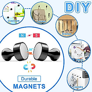 12Pcs Black Fridge Magnet Refrigerator Magnets, Whiteboard Magnets, Fridge Magnets Adults, Magnets Fridge, Small Strong Magnets for Whiteboard, Locker, Map, Kitchen, Office, School
