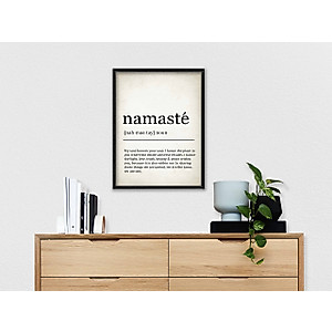 Namaste Definition Poster Yoga Zen Unframed 8x10 inc. Print Meditation Wall Art Gift for Yogi Yoga Studio Living Room Bedroom Decor Picture Wall Hanging Painting