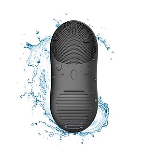 Terranlife Sonic Facial Cleansing Brush, 2 in 1 Silicone Face Scrubber Exfoliator Brush & Massager for Men-Women-Teen, Electric Face Wash Brush for All Skin Type, Inductive Charging, IPX7 Waterproof