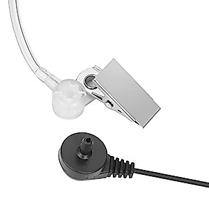 KANMIT Earpiece Headset for Motorola Walkie Talkie Radio cls1110 cls1410 bpr40 cp100 cp185 cp200 cp200d rdm2070d with Covert Acoustic Tube and PTT mic (2 Pack)