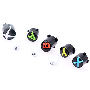 Deal4GO 8-Pack ABXY Buttons w/Menu View Share Key Set Replacement for Xbox Series S & Xbox Series X Controller (White) (XSSX-8PB)
