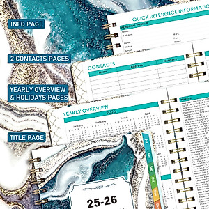 2023 Planner - Weekly Monthly Planner 2023 , January - December 2023, 6.4"x 8.5" Planner with Elastic Closure, Inner Pocket, Coated Tabs