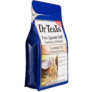 Dr. Teal's Epsom Salt Bath Variety Gift Set (3lbs Ea.) - Soothe & Sleep Lavender, Nourish and Protect Coconut Oil - Essential Oils Blended with Pure Epsom Salt