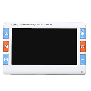 Portable Video Magnifier, 7.0in Handheld Autofocus Dual Lens Digital Magnifier,2X to 32X Magnification 26 Color Modes Reading Aids,Electronic Video Magnifier for Reading Books(White)