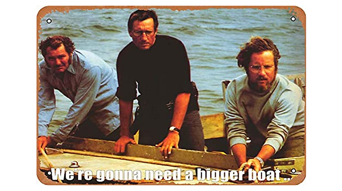 Jaws Movie Metal Sign – Classic Cinema Wall Decor 8x12