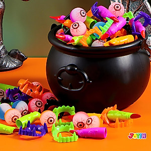 JOYIN 72 PCS Halloween Party Favors Game Toy Gifts-Scary Eyeballs, Witch Fingers and Vampire Teeth Set for Kids Child Trick or Treat, Gift Exchange, Halloween Carnival Game Prizes
