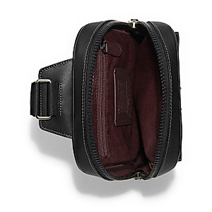 COACH Track Pack Fashion Backpack Daypack In Signature Canvas Leather (QB/Charcoal/Black Multi With Patches - Villains)