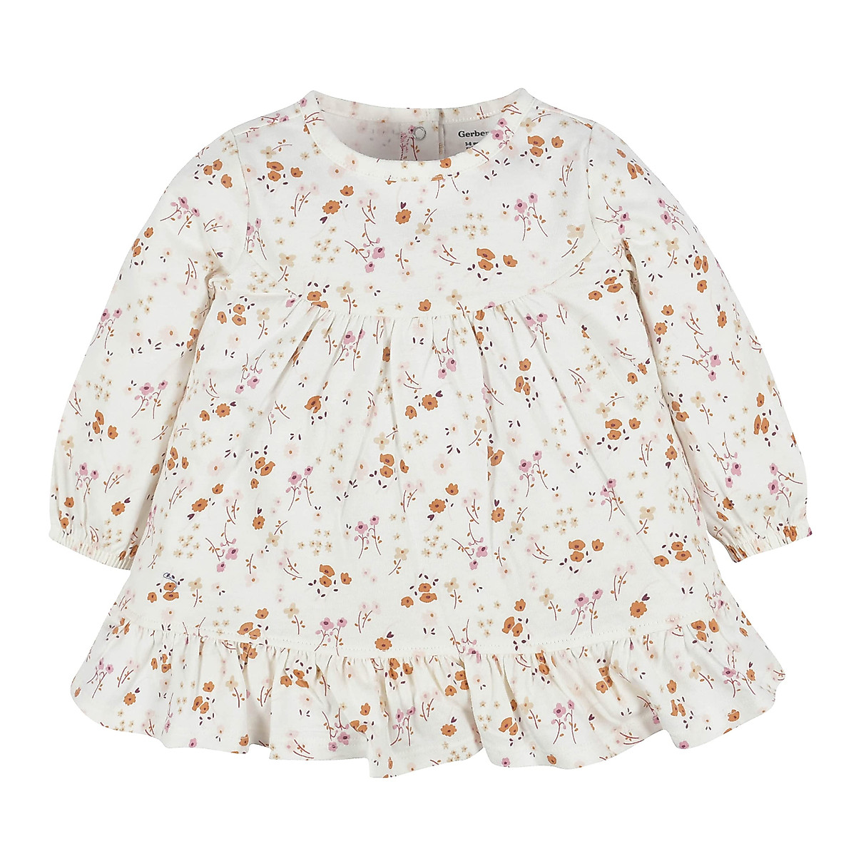 Gerber Baby Girls Toddler 2-piece Long Sleeve Dress & Leggings Set, Pink Floral, 12 Months US