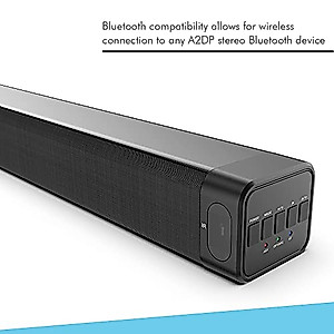 Technical Pro 500 Watts LED Color Changing Soundbar with Subwoofer | Powerful Sound Bar for TV, Home Theatre | Bluetooth Enabled, Black