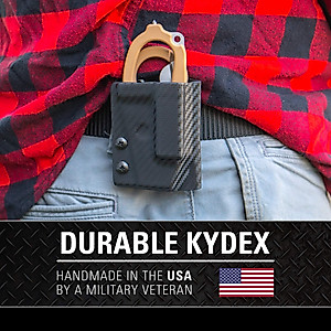 Clip & Carry Kydex Multitool Sheath for the Leatherman RAPTOR Trauma Shears - Made in USA - EDC Multi Tool Sheath Holder Holster Cover - Black