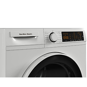 Hamilton Beach Electric Fullsize Ventless Laundry Clothes Dryer, 4 cu. ft. Capacity, with Stainless Steel Tub, Easy Control, 4 Automatic Drying Modes, Apartments, Houses, 24-Inch Width, White