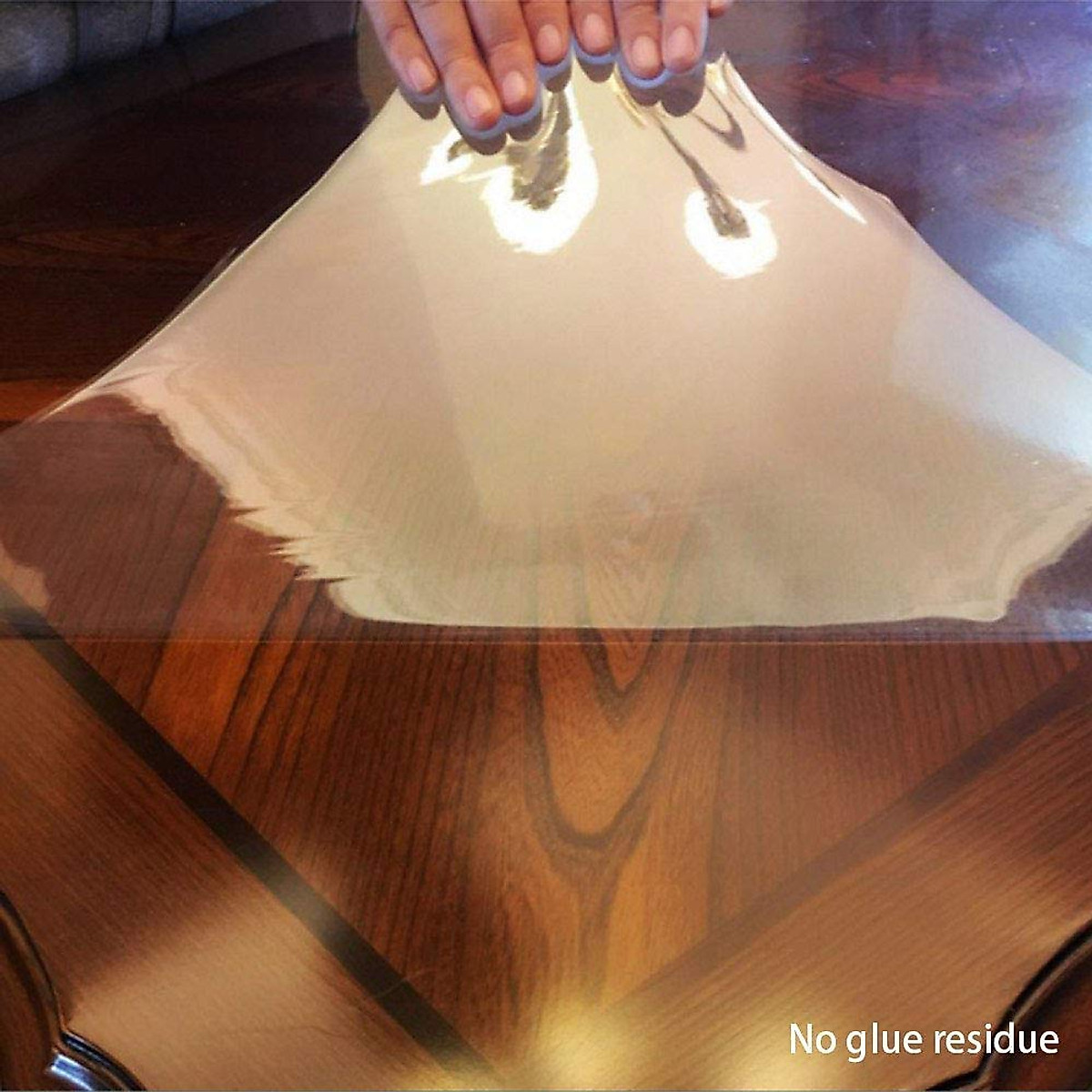 Transparent Matte Furniture Protective Film Oilproof Waterproof Heat Resistant Tabletop Cloth Adhesive Clear Stickers for Kitchen Dining Room Wood Countertop, 60Inchx16.5Feet