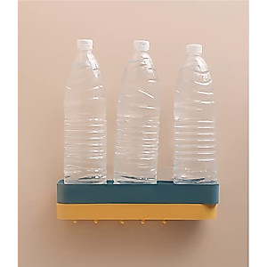 Bathroom Free Perforated Shower Caddy Corner,180°Rotatable Shower Shelf with 5-Hooks,Shower Caddy Dorm with Adhesive,Shower Organizer,Shower Caddy Basket Wall Mounted for Bathroom,Kitchen,Toilet,Green