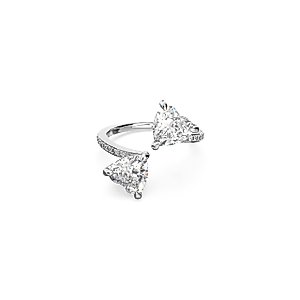 SWAROVSKI Attract Soul Women's Open Ring Crystals and White Pavé and a Rhodium Plated Band, Size 6