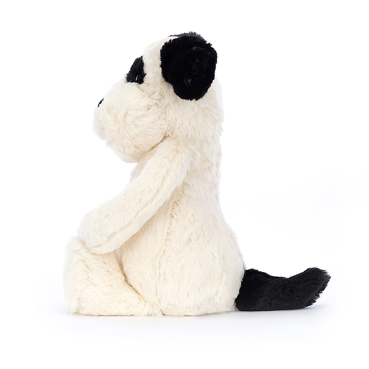 Jellycat Bashful Black and Cream Puppy Stuffed Animal Plush Dog, Medium, 12 inches