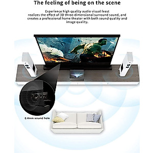 VIVIDSTORM-Projection Screen Stand S PRO P 92inch Portable Ambient Light Rejecting 4k Laser Projector Screen with Sound Transparent Perforated Compatible with UST Laser Projector,VBSDSTUST92HP